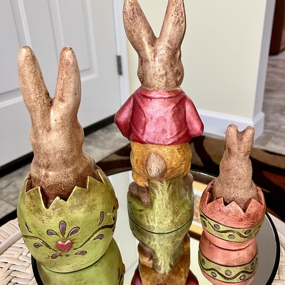 SC MADE IN USA POLYRESIN RABBITS | Holiday | Vintage Sc Made In Usa ...